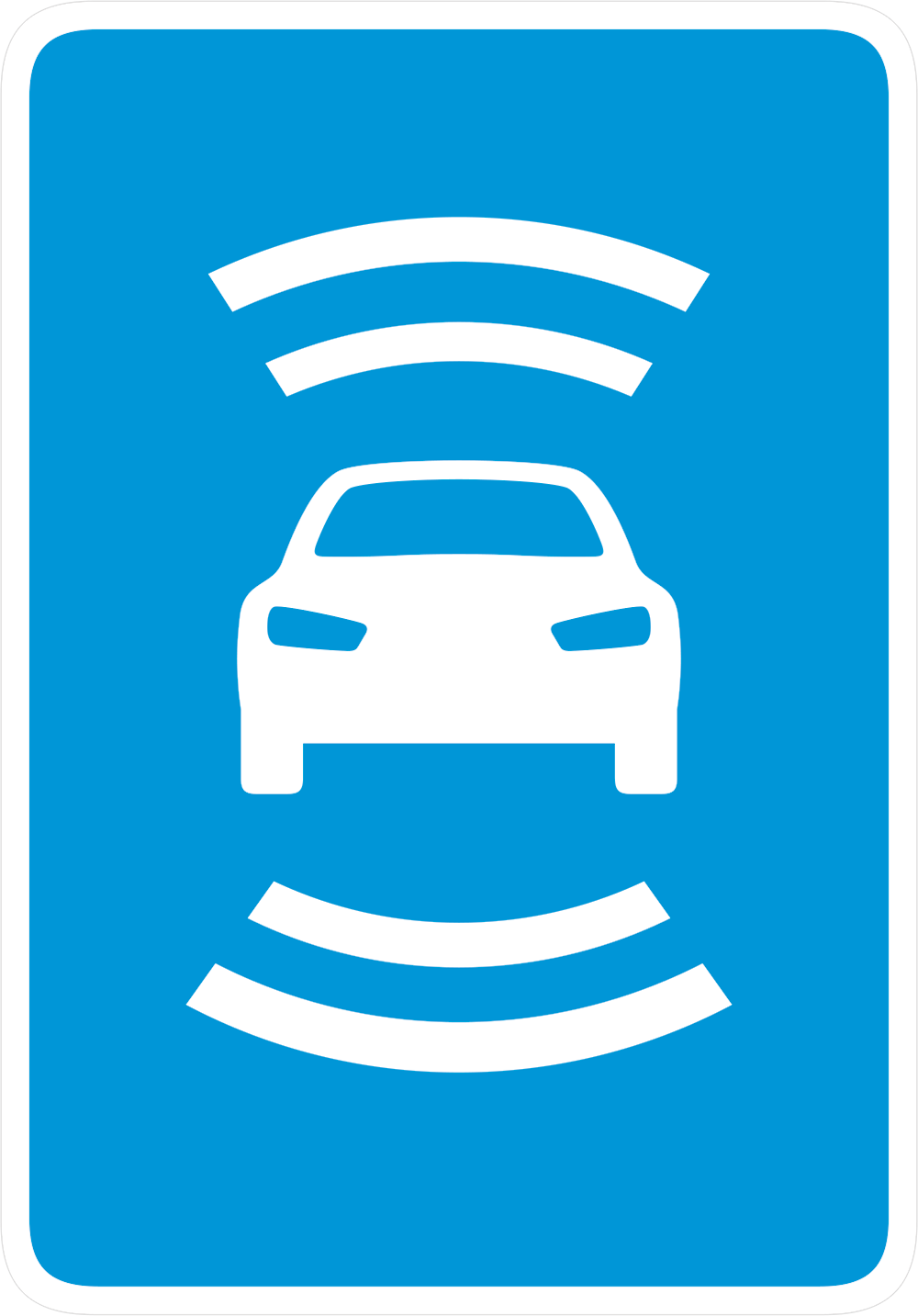 Autonomous Cars road sign